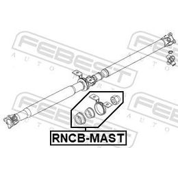 FEBEST Lager, Gelenkwellenmittellager rncbmast f&uuml;r Opel GM NISSAN RENAULT