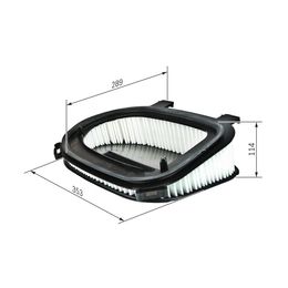Bosch Luftfilter f026400366 Filtereinsatz 114,1mm f&uuml;r BMW