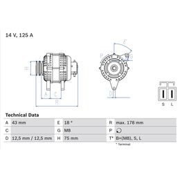 Bosch Generator 0986045611 f&uuml;r MITSUBISHI