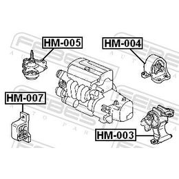 FEBEST Lagerung, Motor hm007 vorne f&uuml;r HONDA