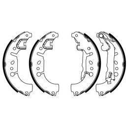 Bosch Bremsbackensatz 0986487956 f&uuml;r Fiat