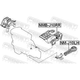 FEBEST Lagerung, Motor nmj10lh vorne links f&uuml;r NISSAN SAMSUNG