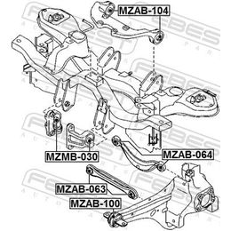 FEBEST Lagerung, Differential mzmb030 vorne f&uuml;r MAZDA