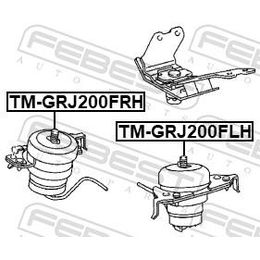 FEBEST Lagerung, Motor tmgrj200frh vorne rechts f&uuml;r TOYOTA