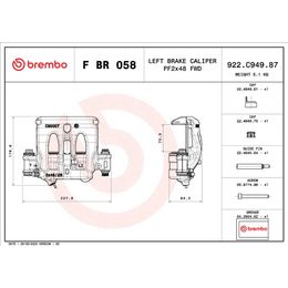 Brembo Bremssattel fbr058 Vorderachse links f&uuml;r Mercedes