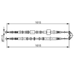 Bosch Seilzug, Feststellbremse 1987477935 f&uuml;r Vaughall