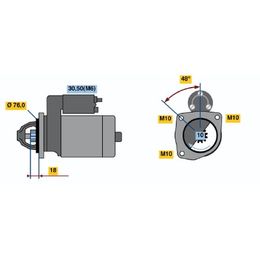Bosch Starter 0986022631 f&uuml;r Ford