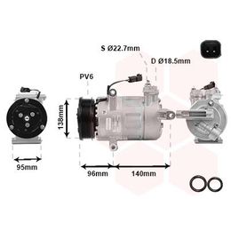 Van Wezel Kompressor, Klimaanlage 1800k635 f&uuml;r Ford
