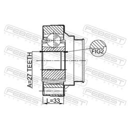 FEBEST Gelenksatz, Antriebswelle 0111acu10 Vorderachse f&uuml;r TOYOTA
