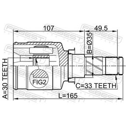 FEBEST Gelenksatz, Antriebswelle 0411cy2mt Vorderachse f&uuml;r MITSUBISHI