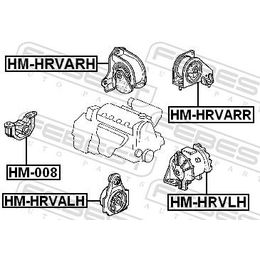 FEBEST Lagerung, Motor hmhrvlh vorne links f&uuml;r HONDA