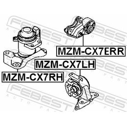FEBEST Lagerung, Motor mzmcx7err hinten f&uuml;r MAZDA