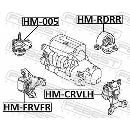 FEBEST Lagerung, Motor hmrdrr hinten f&uuml;r HONDA