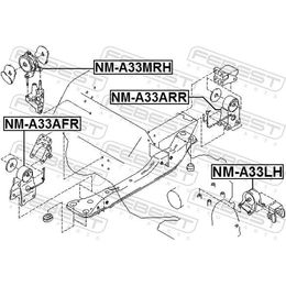 FEBEST Lagerung, Motor nma33mrh vorne rechts f&uuml;r NISSAN
