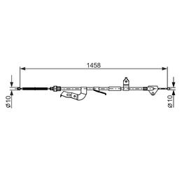 Bosch Seilzug, Feststellbremse 1987482662 f&uuml;r TOYOTA