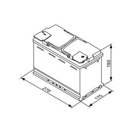 Bosch Starterbatterie S5A AGM, 12 V, 70 Ah, 760 A 0092s5a080 12V 68Ah 760A f&uuml;r CHEVROLET Opel DAF Ford Mercedes Volvo Citro&euml;n SSANGYONG VW Audi