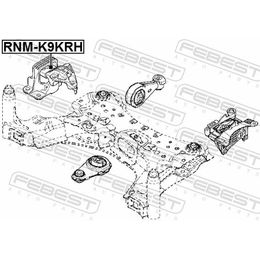 FEBEST Lagerung, Motor rnmk9krh vorne rechts f&uuml;r RENAULT