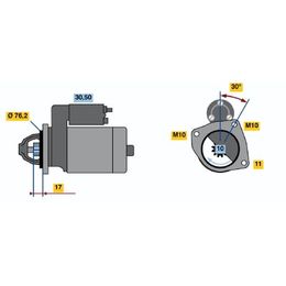 Bosch Starter 0986016470 f&uuml;r Ford