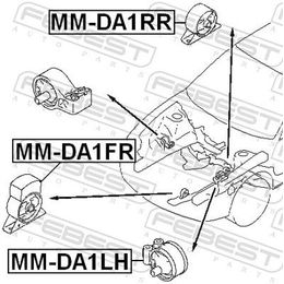 FEBEST Lagerung, Motorda1fr vorne f&uuml;r MITSUBISHI