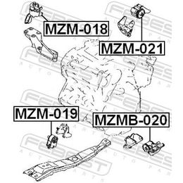 FEBEST Lagerung, Motor mzm018 vorne rechts f&uuml;r MAZDA