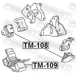 FEBEST Lagerung, Motor tm109 hinten f&uuml;r TOYOTA