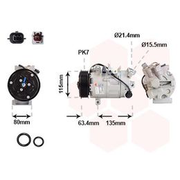 Van Wezel Kompressor, Klimaanlage 4300k630 f&uuml;r RENAULT