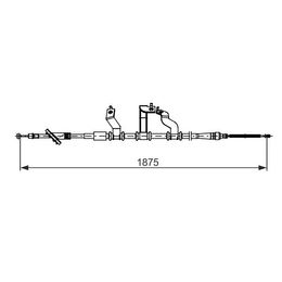 Bosch Seilzug, Feststellbremse 1987482742 f&uuml;r HYUNDAI