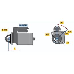 Bosch Starter 0986020131 f&uuml;r Opel Volvo Vaughall MITSUBISHI NISSAN RENAULT Suzuki