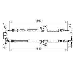 Bosch Seilzug, Feststellbremse 1987482671 f&uuml;r Volvo