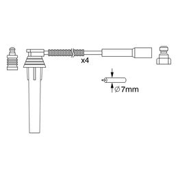 Bosch Z&uuml;ndleitungssatz 0986357052 f&uuml;r DODGE Chrysler