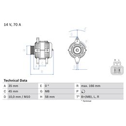 Bosch Generator 0986083930 f&uuml;r KIA