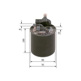 Bosch Kraftstofffilter f026402843 Leitungsfilter 100mm f&uuml;r Mercedes