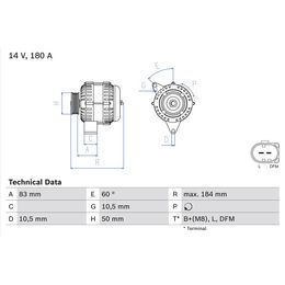 Bosch Generator 0986047480 f&uuml;r Mercedes STEYR