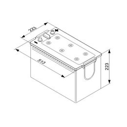Bosch Starterbatterie T4 12 V, 170 Ah, 1000 A 0092t40770 12V 68Ah 1000A f&uuml;r Volvo Iveco MAN Mercedes