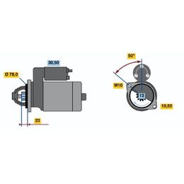 Bosch Starter 0986019361 f&uuml;r Opel CHEVROLET Vaughall HONDA ISUZU