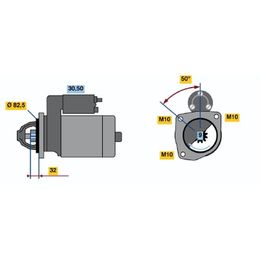 Bosch Starter 0986015930 f&uuml;r LANCIA Fiat Peugeot