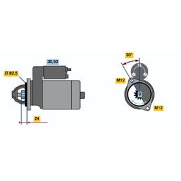 Bosch Starter 0986011150 f&uuml;r LANCIA Mercedes SEAT