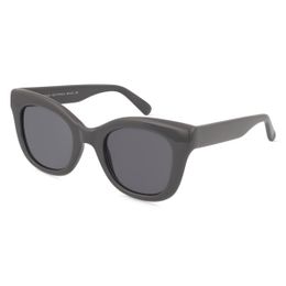 KILIAN KERNER X Fielmann OU 037 SUN FA | Damen-Sonnenbrille | Fassung: Vollrand, Butterfly, Acetat Spritzguss, Grau Gl&auml;nzend | Glasfarbe: Grau