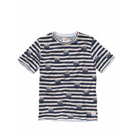 Bob Herren Strickshirt Falls Blau 38 % Baumwolle, 37 % Polyster, 25 % Leinen