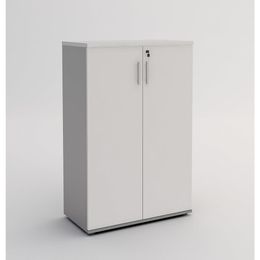 Schrank Portland, BxT 800 x 420 mm, H 1138 mm, T&uuml;rh&ouml;he 1060 mm, lichtgrau / wei&szlig; kaiserkraft