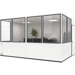 WSM Raumsystem MultiRoom Basic, Innenbereich, LxB 4560 x 3390 mm, Elektropaket Office Plus