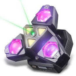 LIGHT4ME MADNESS TRI 3IN1 - Multi-Effekt LED-DMX BEAM 12x3W R/G/B/W gr&uuml;ner Laser 100 mW