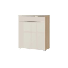 U.N.O uno Sideboard Bent &brvbar; beige &brvbar; Ma&szlig;e (cm): B: 89 H: 105 T: 40.0