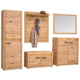Linea Natura Garderobe, Eiche, Holz, Asteiche, 285x199x40 cm, Garderobe, Garderoben-Sets & Serien, Garderoben-Sets