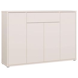 Carryhome Schuhschrank, Sand, Kunststoff, 8 F&auml;cher, 1 Schublade(n) Schubladen, 143.9x99.1x34.9 cm, Beim&ouml;bel erh&auml;ltlich, stehend, Garderobe, Schuhaufbewahrung, Schuhschr&auml;nke