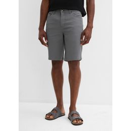 Bermudas bonprix, Herren, Gr. 52, N-Gr, rauchgrau, Web, Obermaterial: 98% Baumwolle, 2% Elasthan, klassisch, Hosen Bermudas, aus Baumwolle mit Elasthan, mit Stretchanteil, erh&ouml;hter Bund