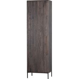 Garderobenschrank Woood "New Gravure, Mehrzweckschrank mit 5 F&auml;chern", braun, B:60cm H:210cm T:42cm, Holzwerkstoff, Schr&auml;nke, Garderobenschrank Hochschrank Dielenschrank, mit grafischen Relieft&uuml;ren, Breite 60 cm