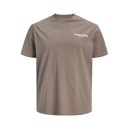 Jack & Jones PlusSize T-Shirt "JPRBLAOSCAR SS TEE FST PLS", Jungen, Gr. 4XL, morel, Jersey, Obermaterial: 100% Baumwolle, JACK & JONES PLUSSIZE, unifarben, regular fit normal, Rundhals, Shirts T-Shirt, mit Logo Schriftzug