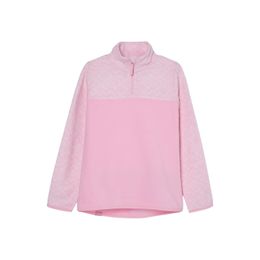 Sweatshirt Roxy "Whitecamp Half Zip", M&auml;dchen, Gr. 10(140-148cm), rose shadow Roxygram, Obermaterial: 100% Polyester., Sweatshirts Sweatshirt