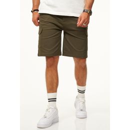 Cargoshorts Soulstar "Soulstar Cargoshorts mit Stretchanteil Kurze Hose f&uuml;r Herren", Herren, Gr. 30, Einheitsgr&ouml;&szlig;e, gr&uuml;n (olive), Obermaterial: 98% Baumwolle CO. 2% Elasthan EL., Hosen, Regular-Fit Bermuda mit Elasthan-Anteil Sommershorts